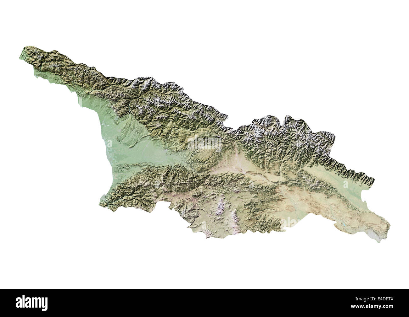 Georgia, Relief Map Stock Photo - Alamy