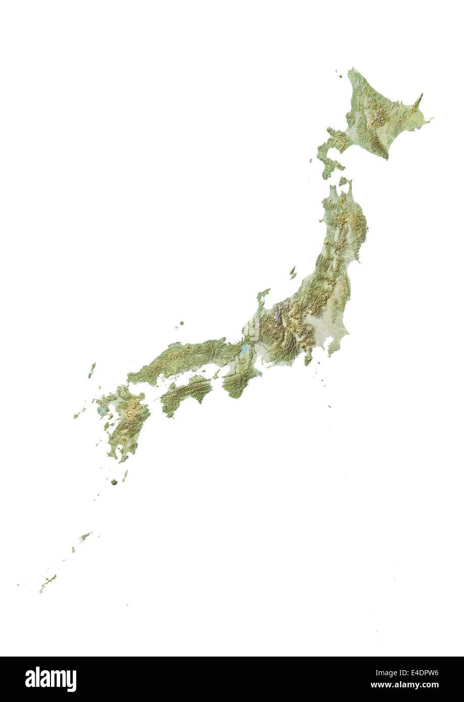 Japan, Relief Map Stock Photo - Alamy