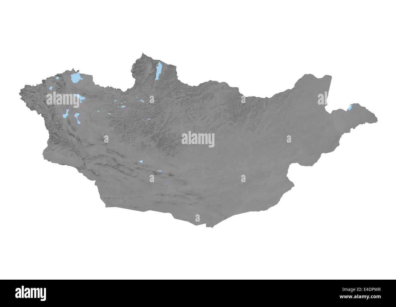 Mongolia, Relief Map Stock Photo - Alamy