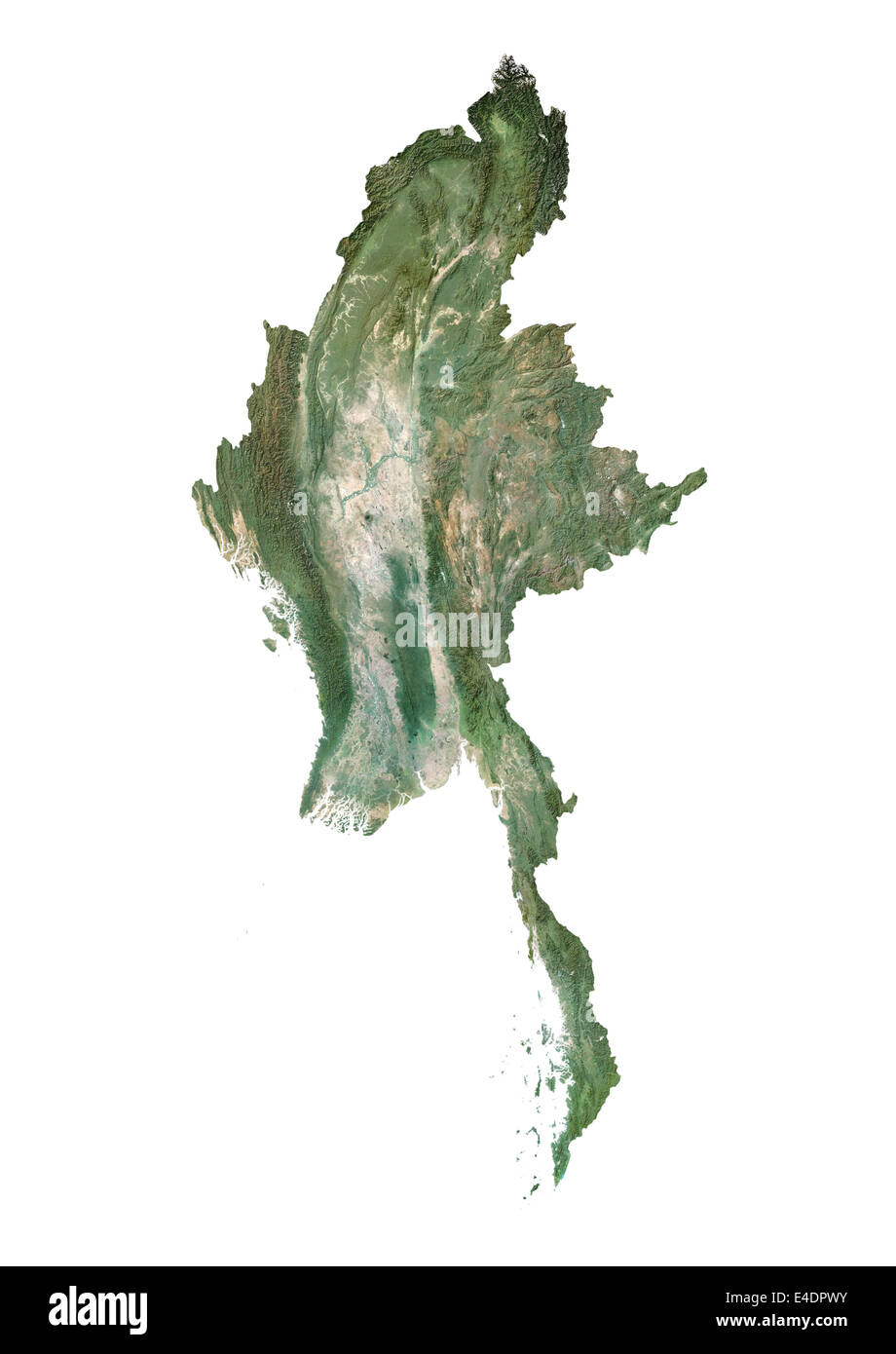 Myanmar relief map hi-res stock photography and images - Alamy
