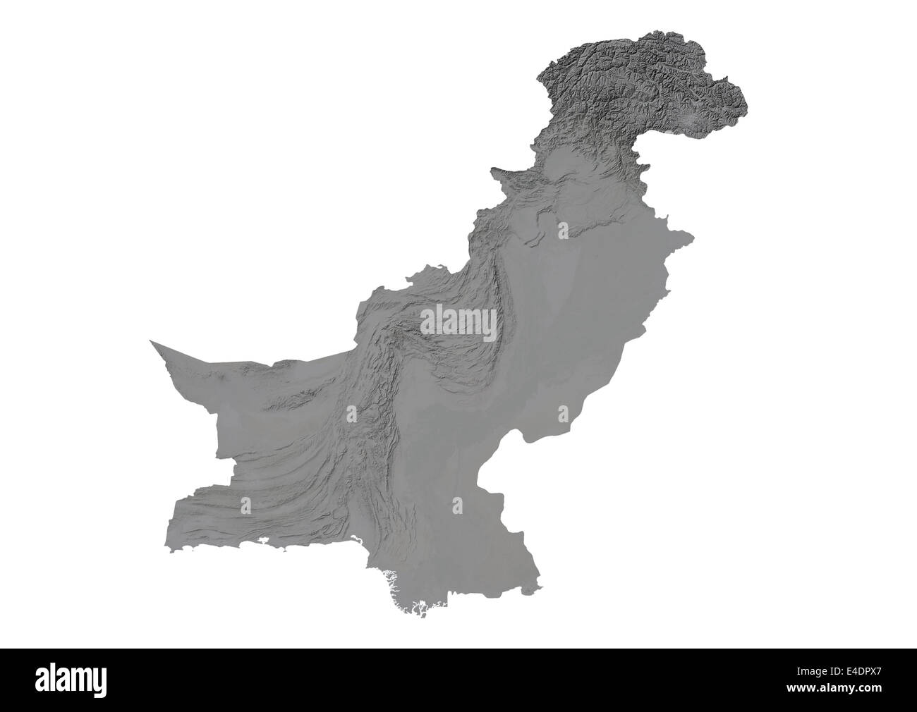 Pakistan relief map hi-res stock photography and images - Alamy
