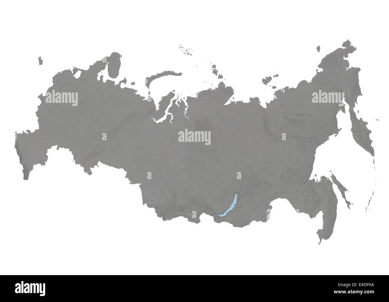 Blank Physical Map Of Russia