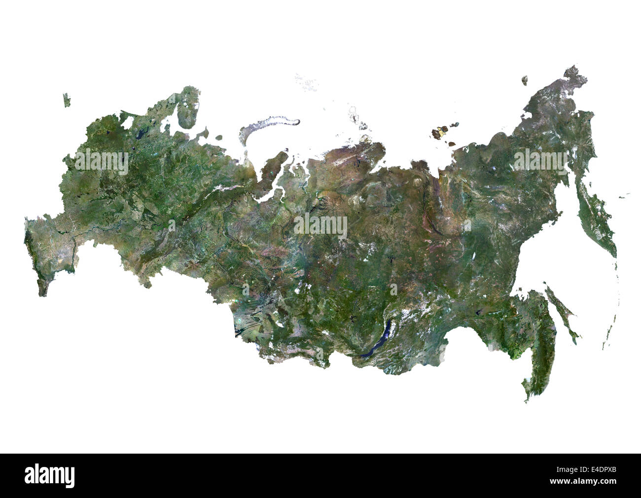 Russia map satellite Cut Out Stock Images & Pictures - Alamy