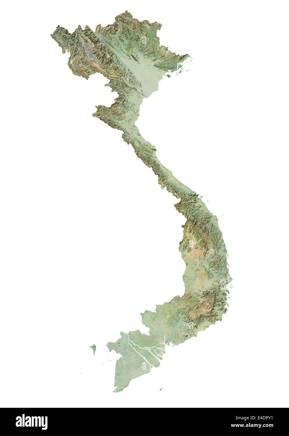 Vietnam, Relief Map Stock Photo - Alamy