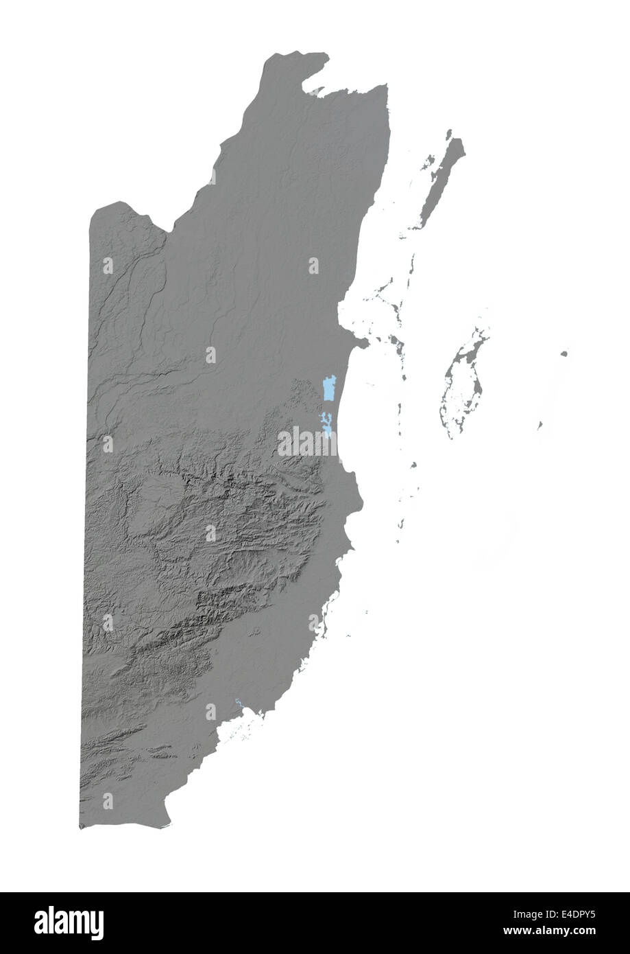 Belize relief map hi-res stock photography and images - Alamy