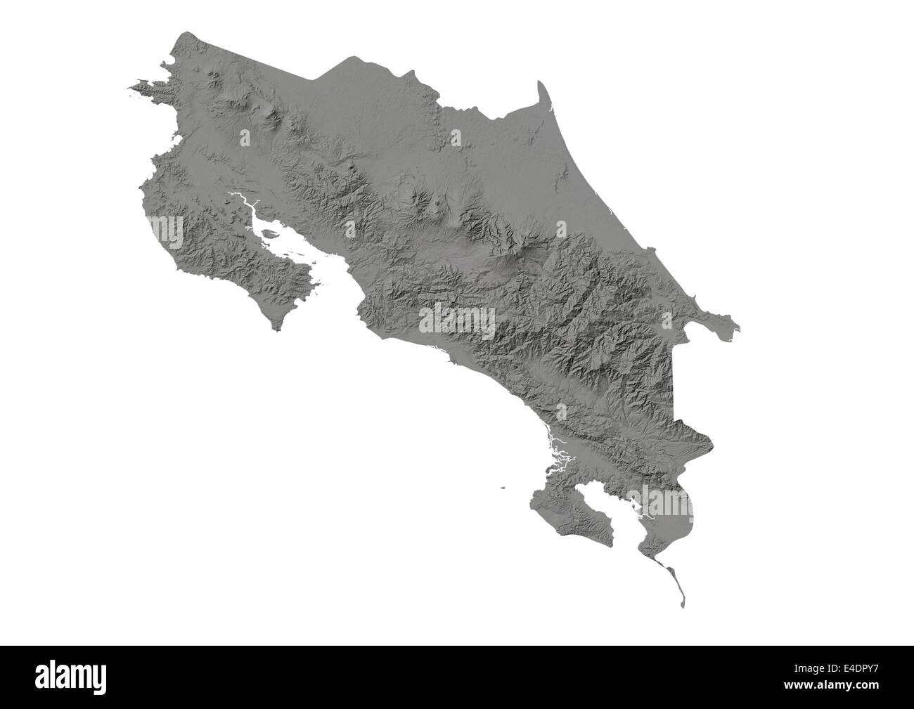 Costa rica relief map Cut Out Stock Images & Pictures - Alamy