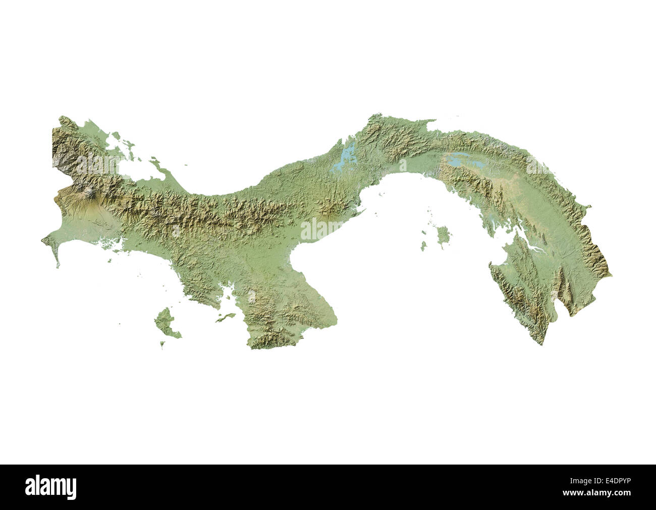 Panama, Relief Map Stock Photo - Alamy