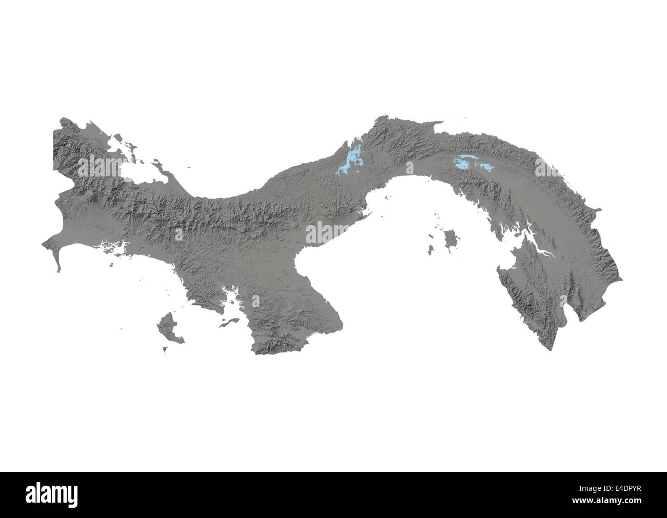 Panama, Relief Map Stock Photo - Alamy
