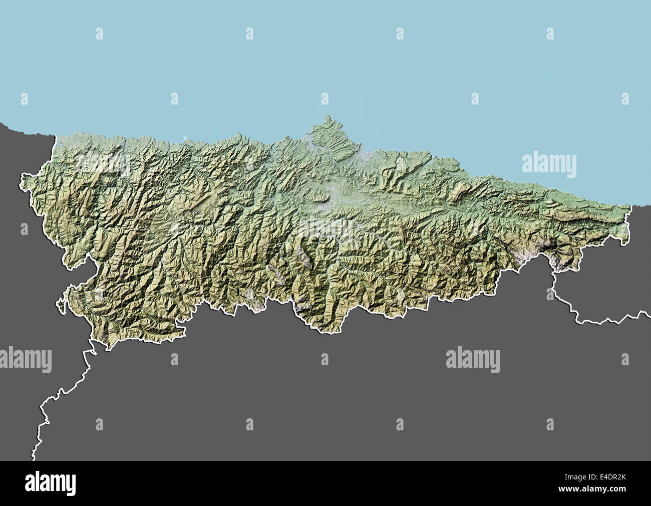 Asturias map hi-res stock photography and images - Alamy