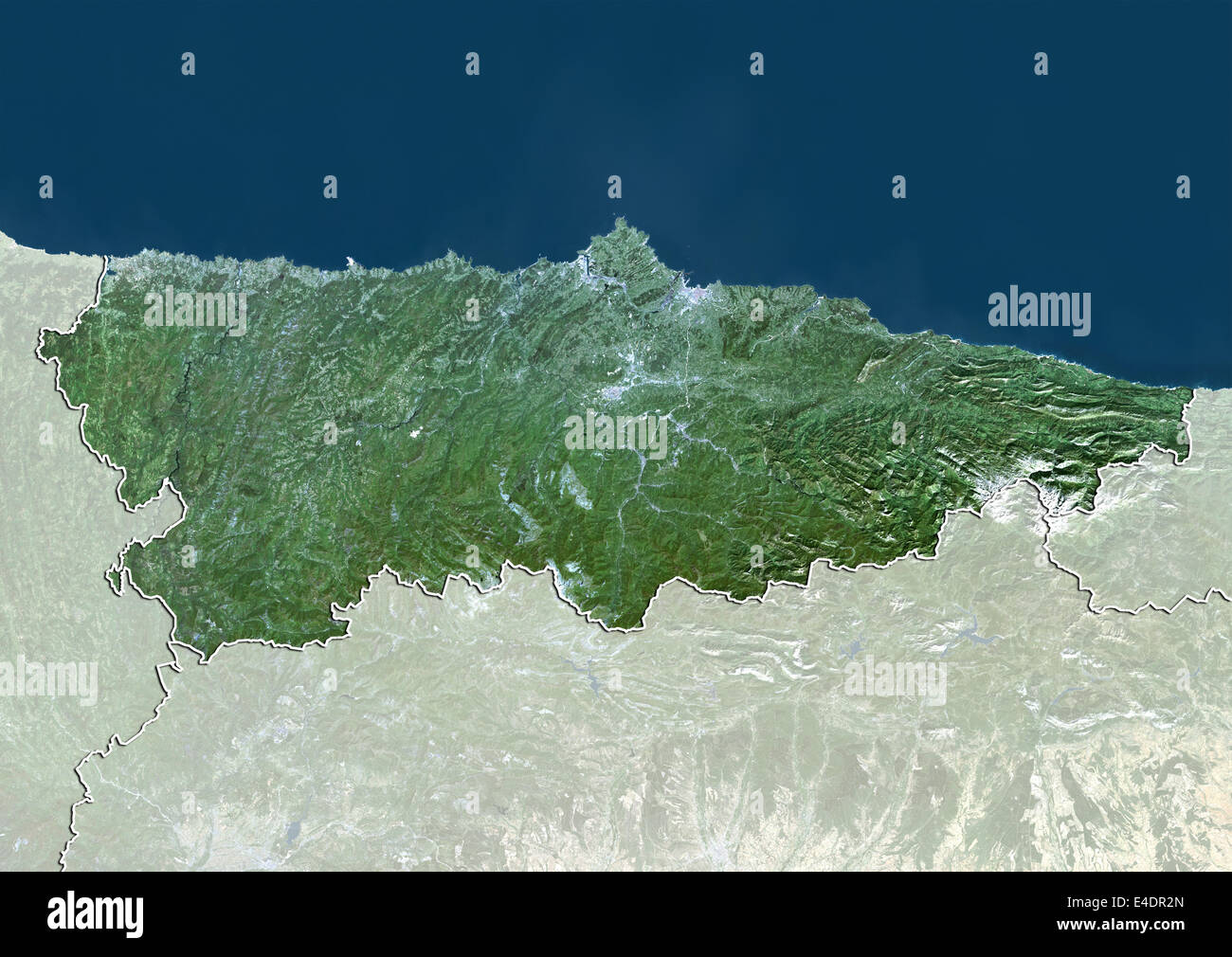 Asturias map hi-res stock photography and images - Alamy