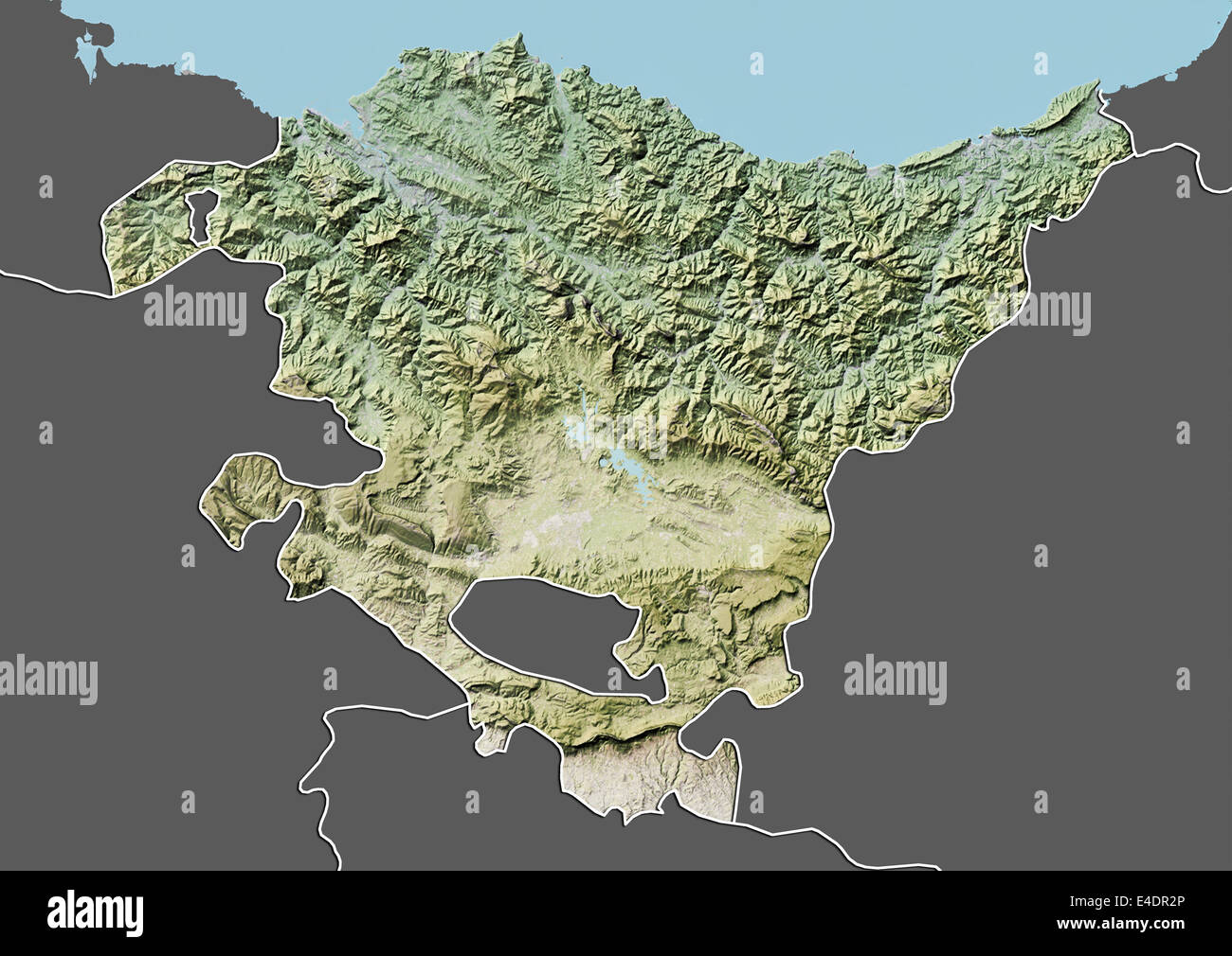 Basque Country, Spain, Relief Map Stock Photo - Alamy