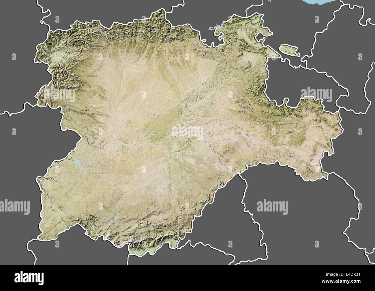 Castile leon spain relief map hi-res stock photography and images - Alamy
