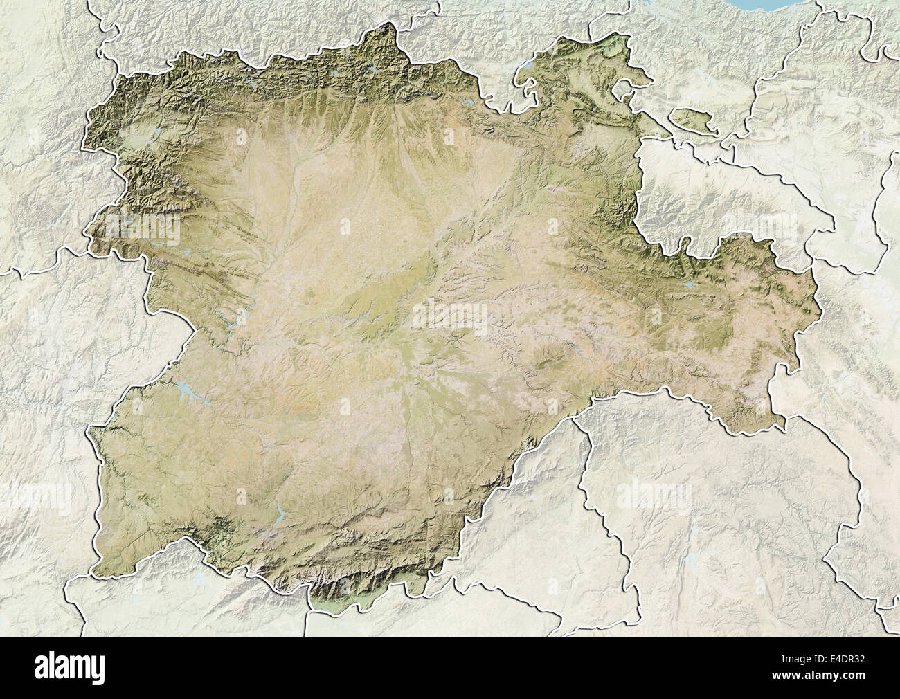 Castile leon spain relief map hi-res stock photography and images - Alamy