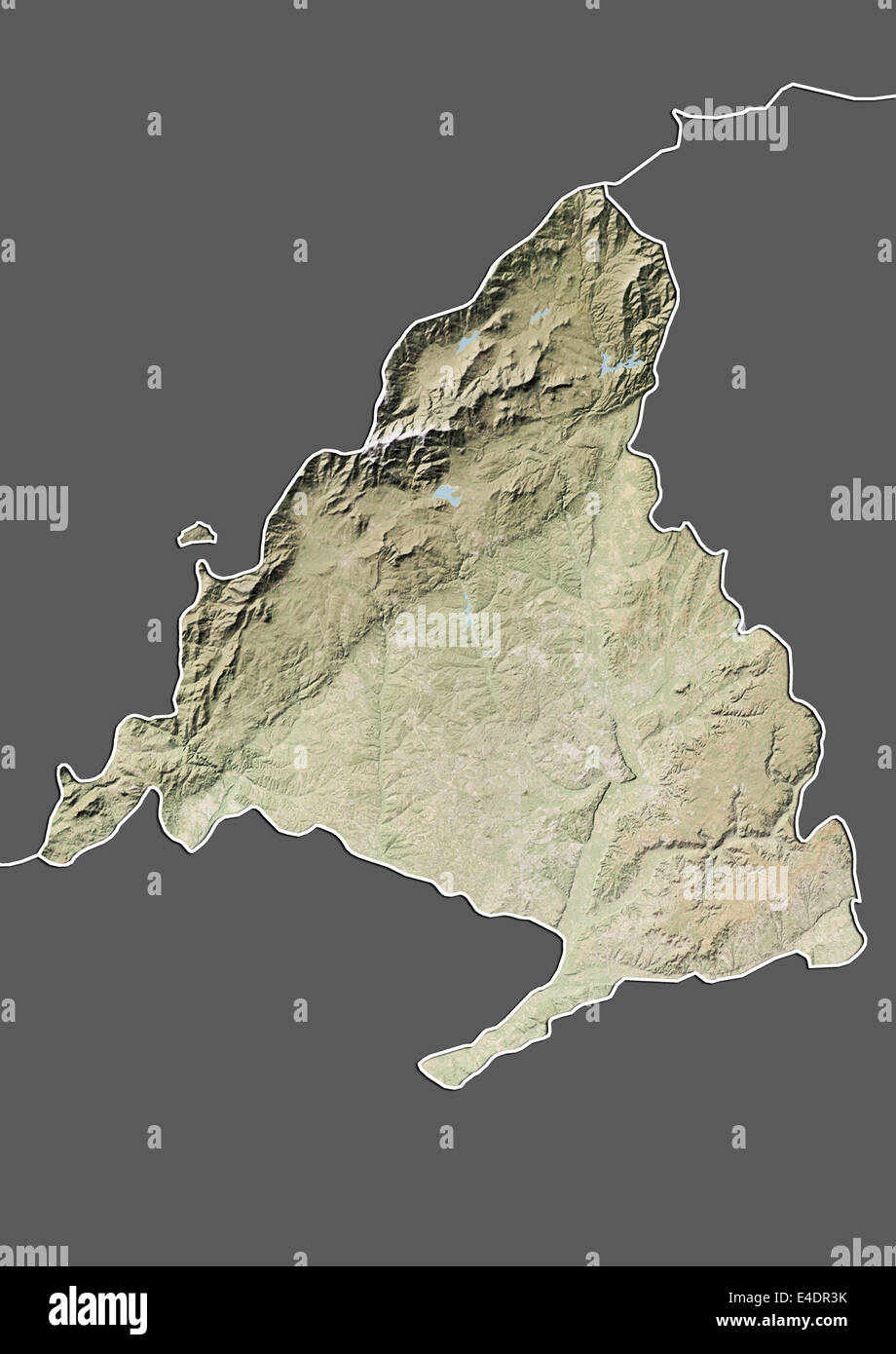 Madrid, Spain, Relief Map Stock Photo - Alamy