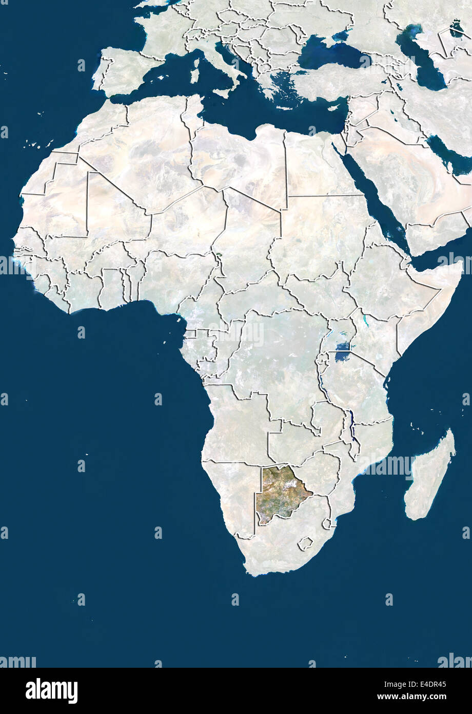 Botswana, Satellite Image Stock Photo - Alamy
