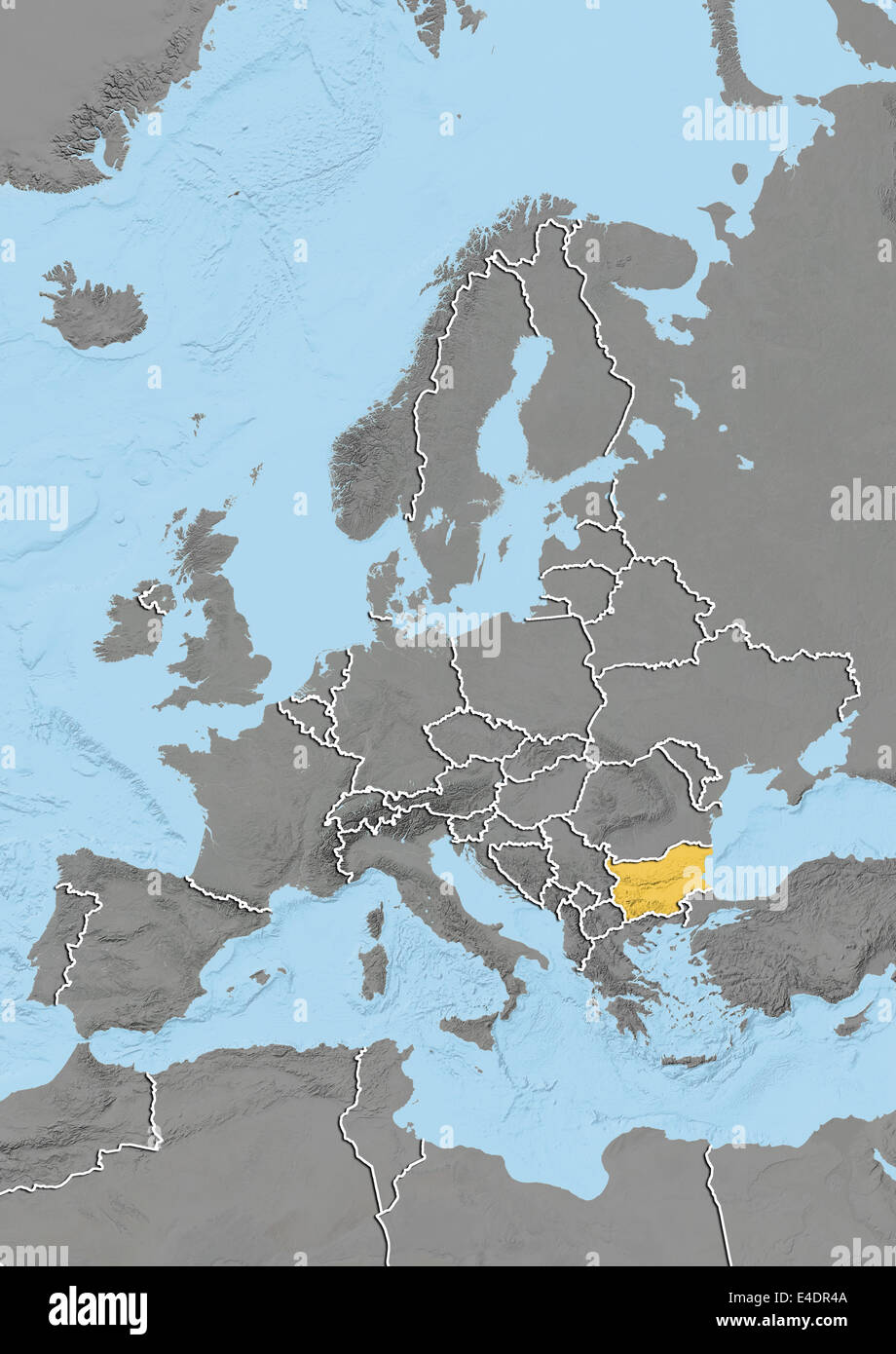 Bulgaria map satellite geography hi-res stock photography and images ...