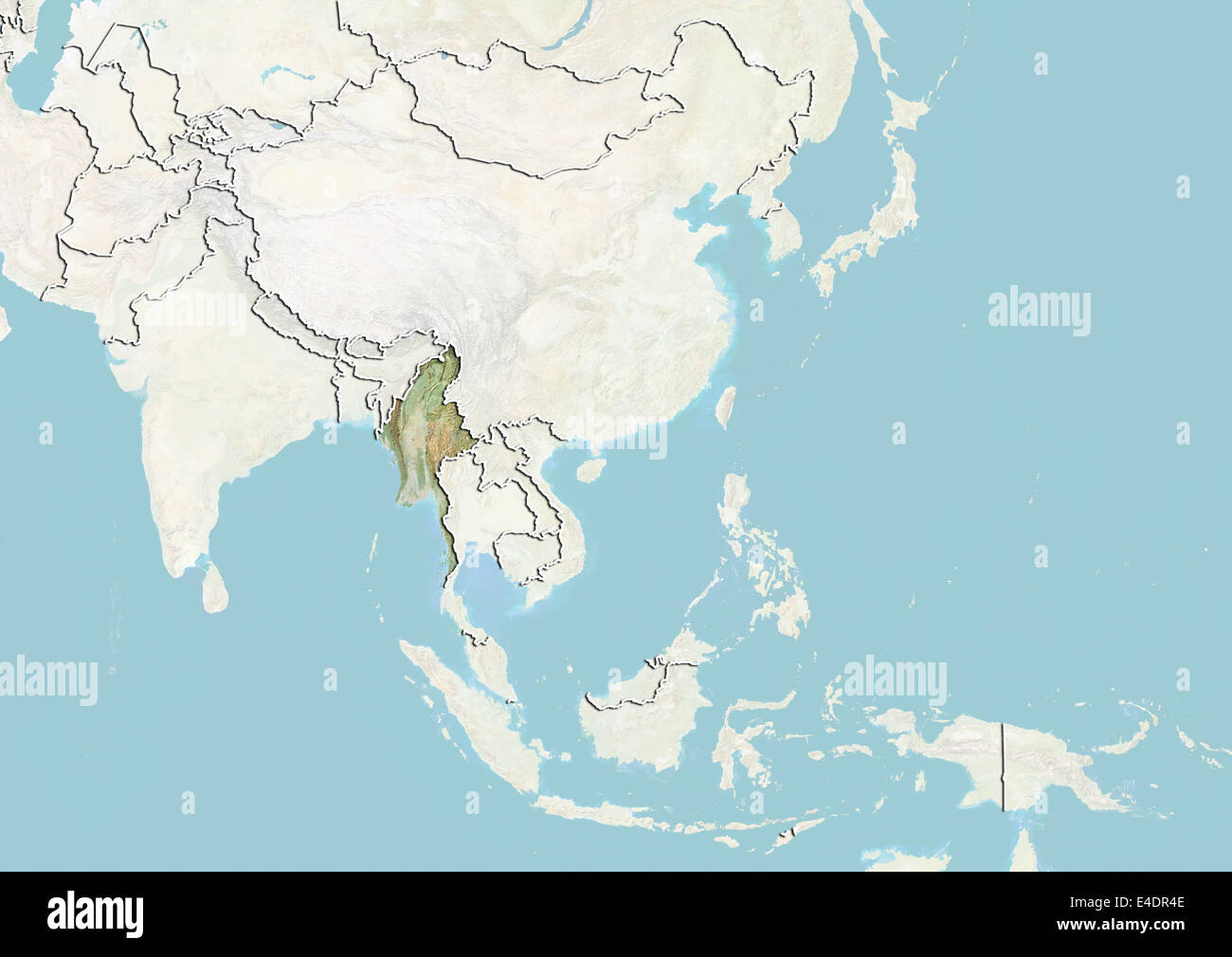 Myanmar satellite image hi-res stock photography and images - Alamy
