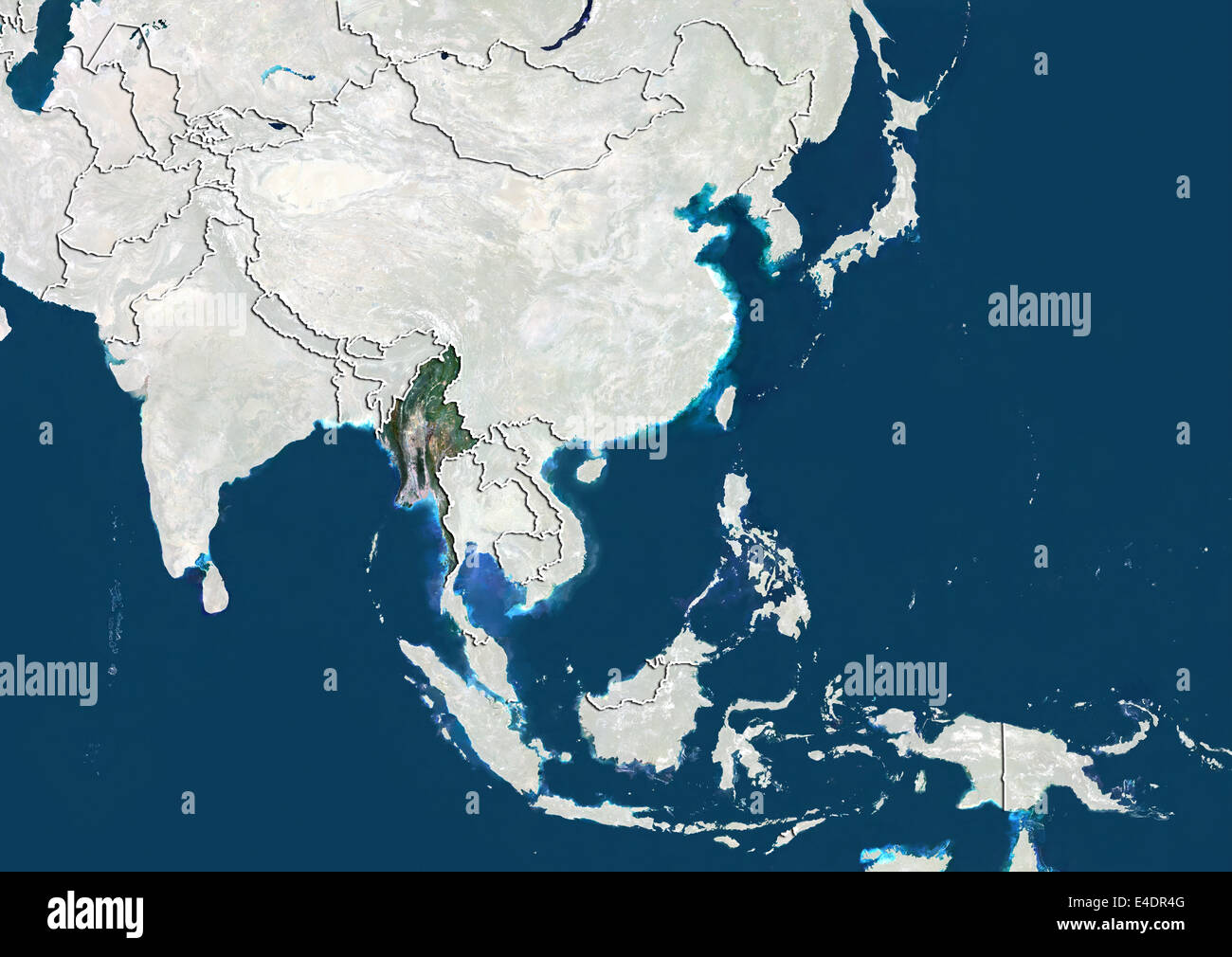 Myanmar satellite image hi-res stock photography and images - Alamy