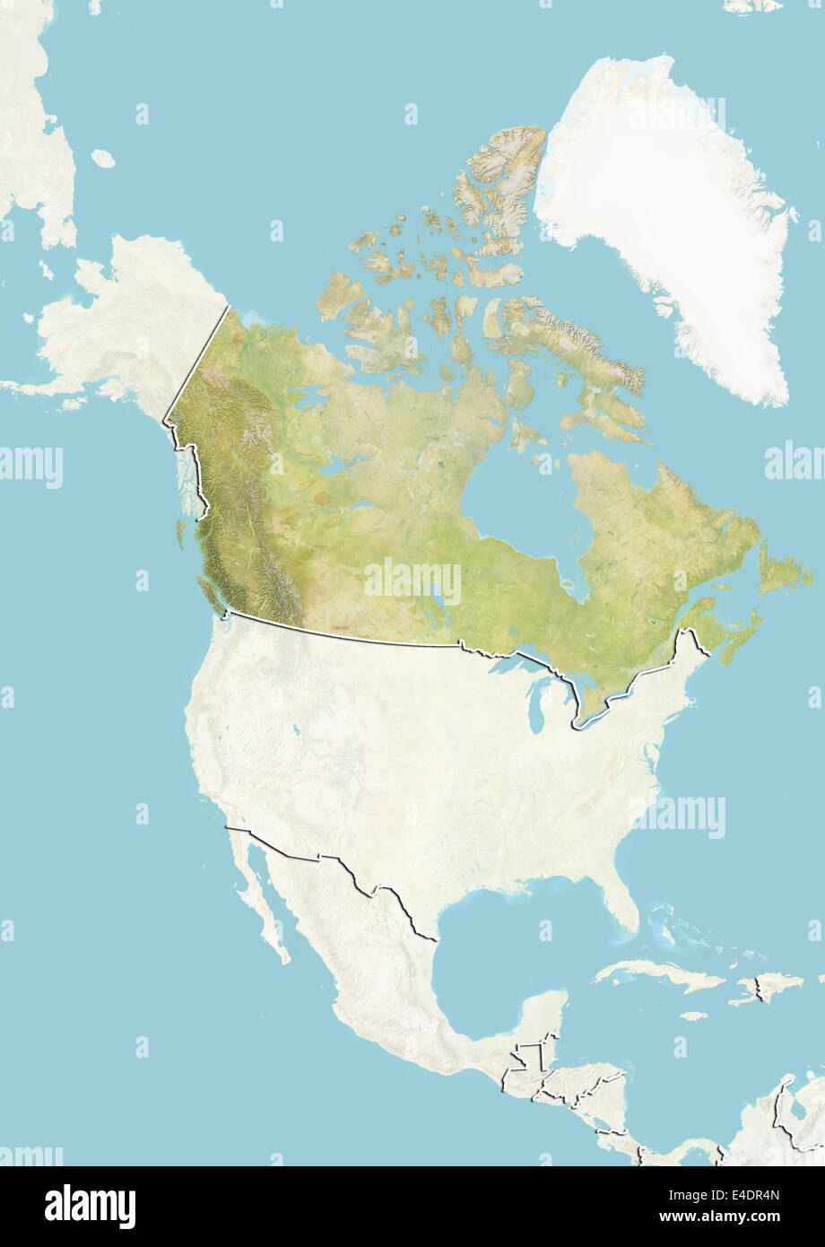 Canada, Relief Map Stock Photo - Alamy