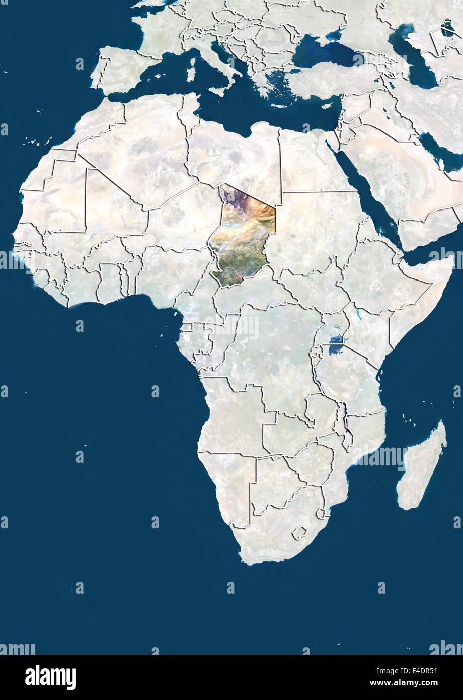 Chad, Satellite Image Stock Photo - Alamy