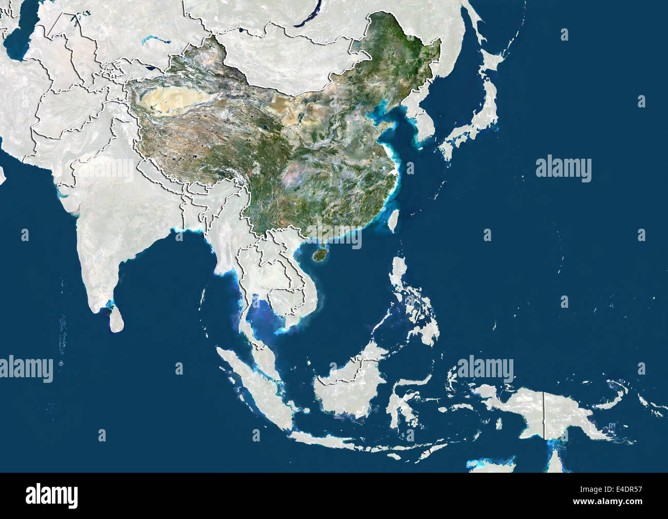 China satellite image hi-res stock photography and images - Alamy