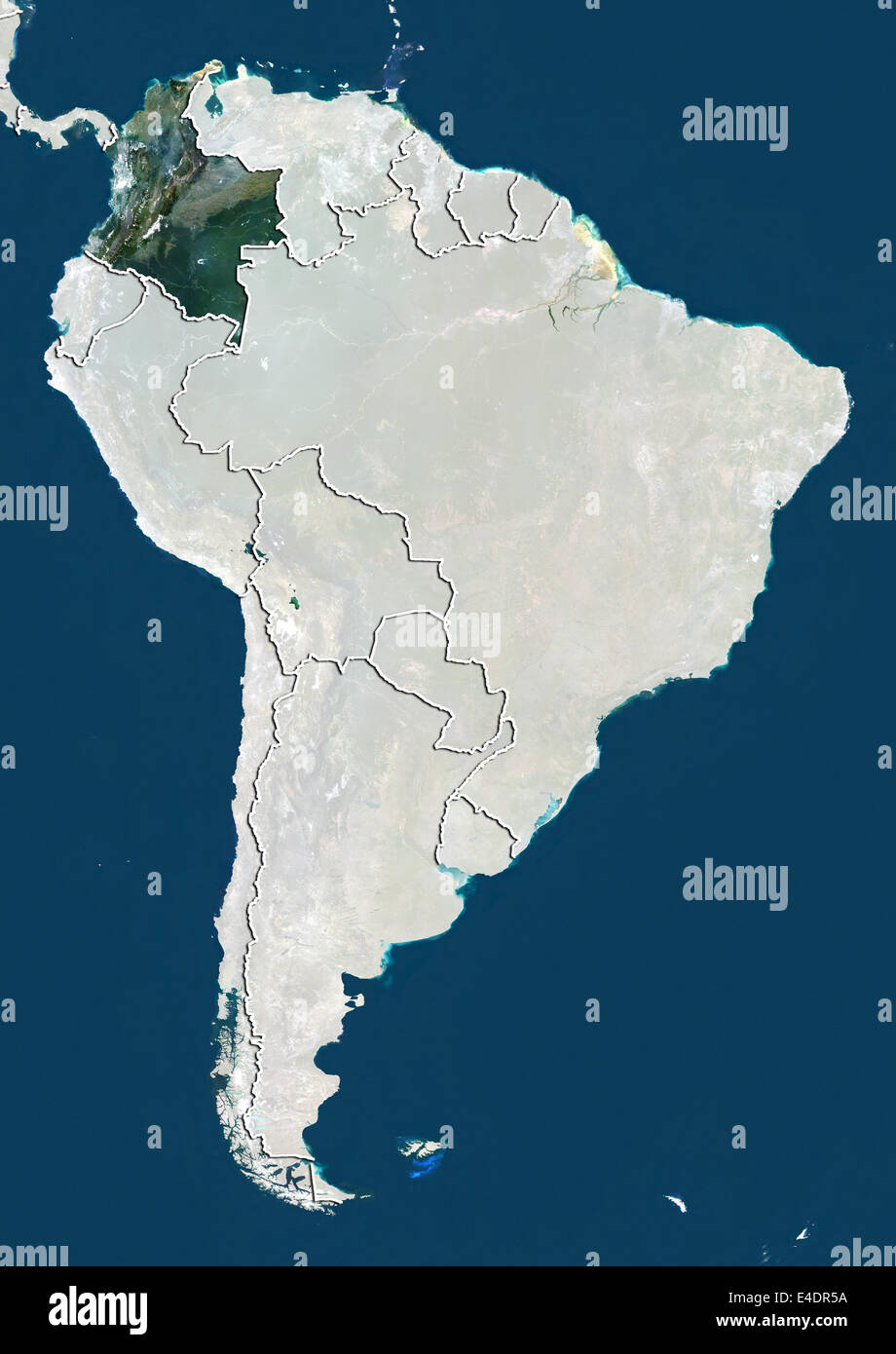 Satellite view colombia hi-res stock photography and images - Alamy