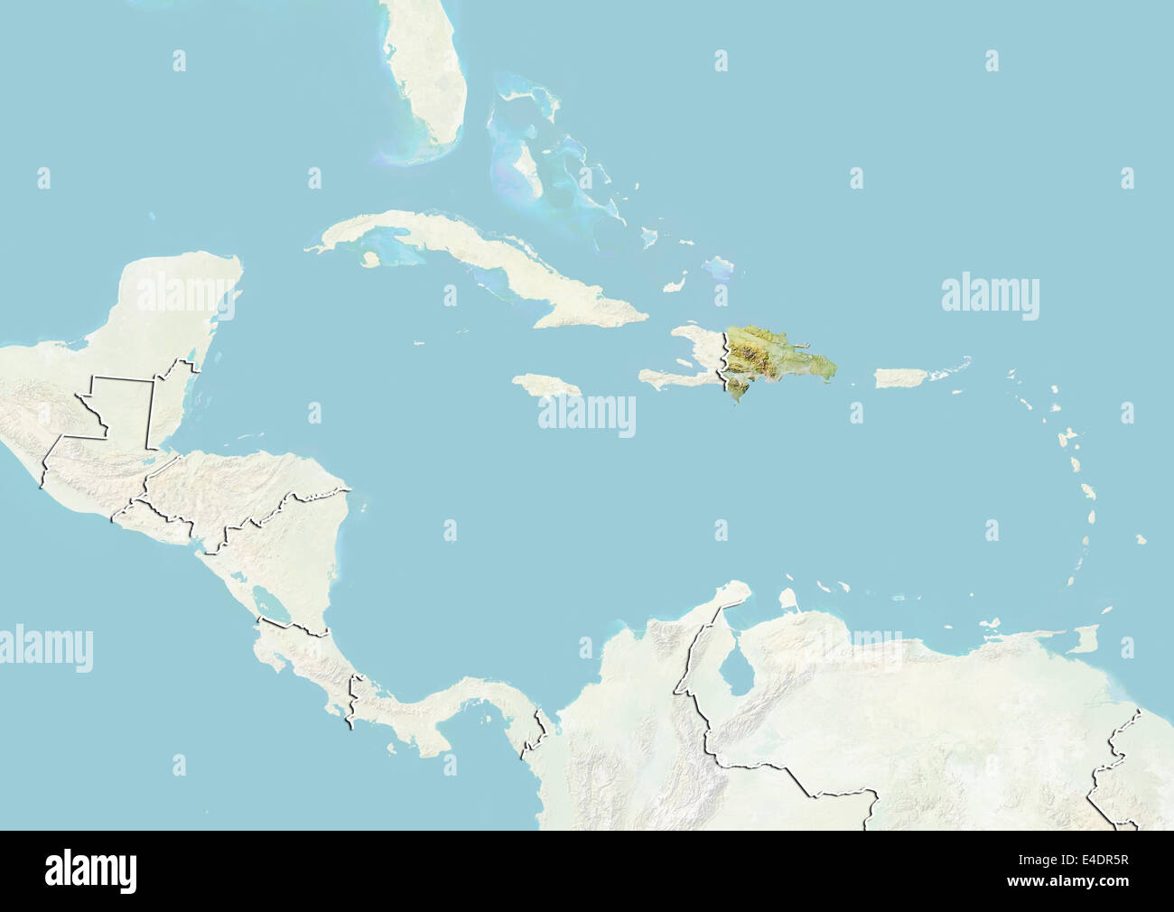Dominican Republic, Relief Map Stock Photo - Alamy