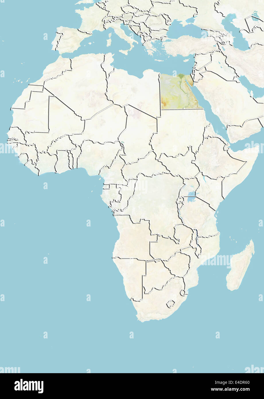 Egypt, Relief Map Stock Photo - Alamy