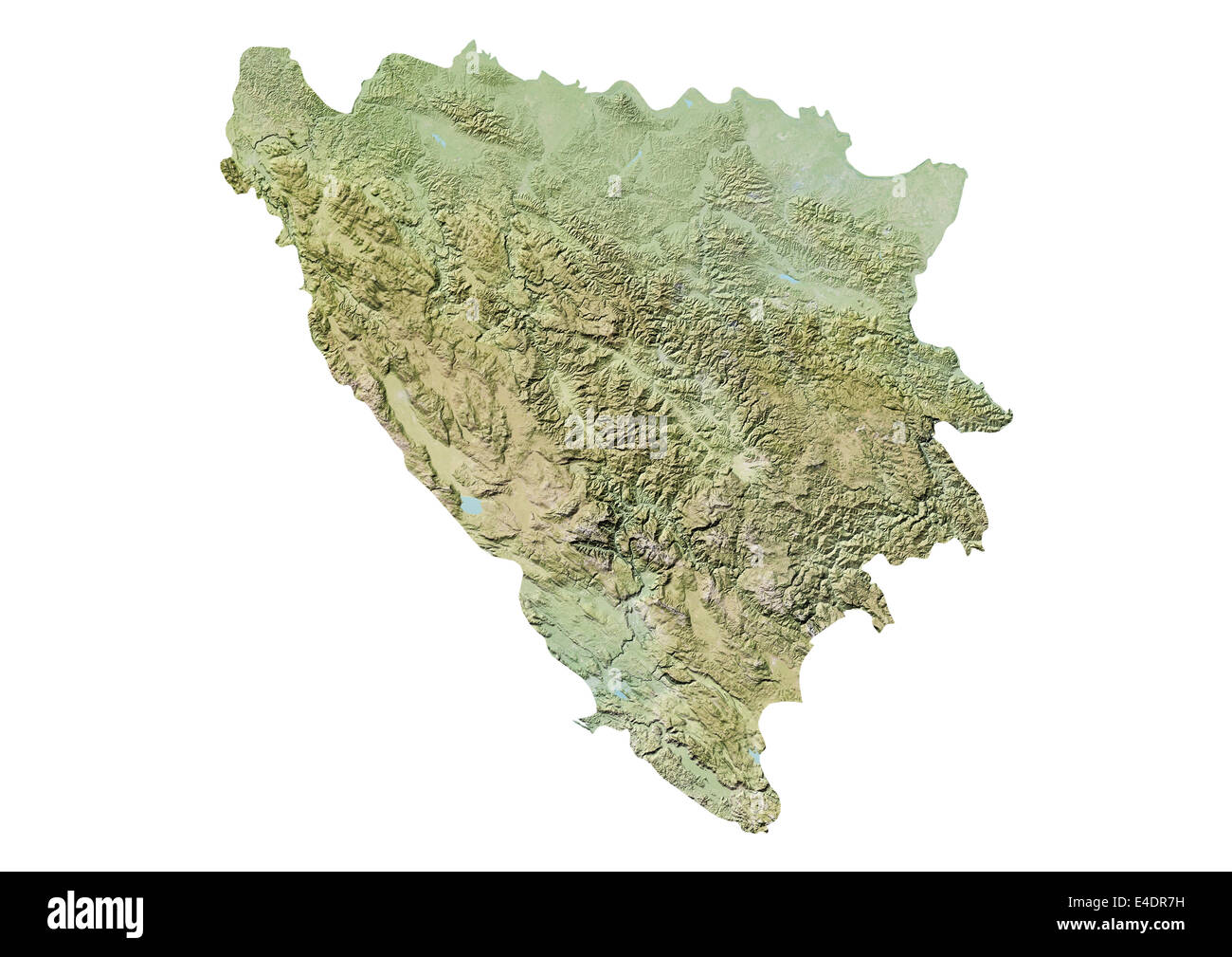 Bosnia and Herzegovina, Relief Map Stock Photo - Alamy