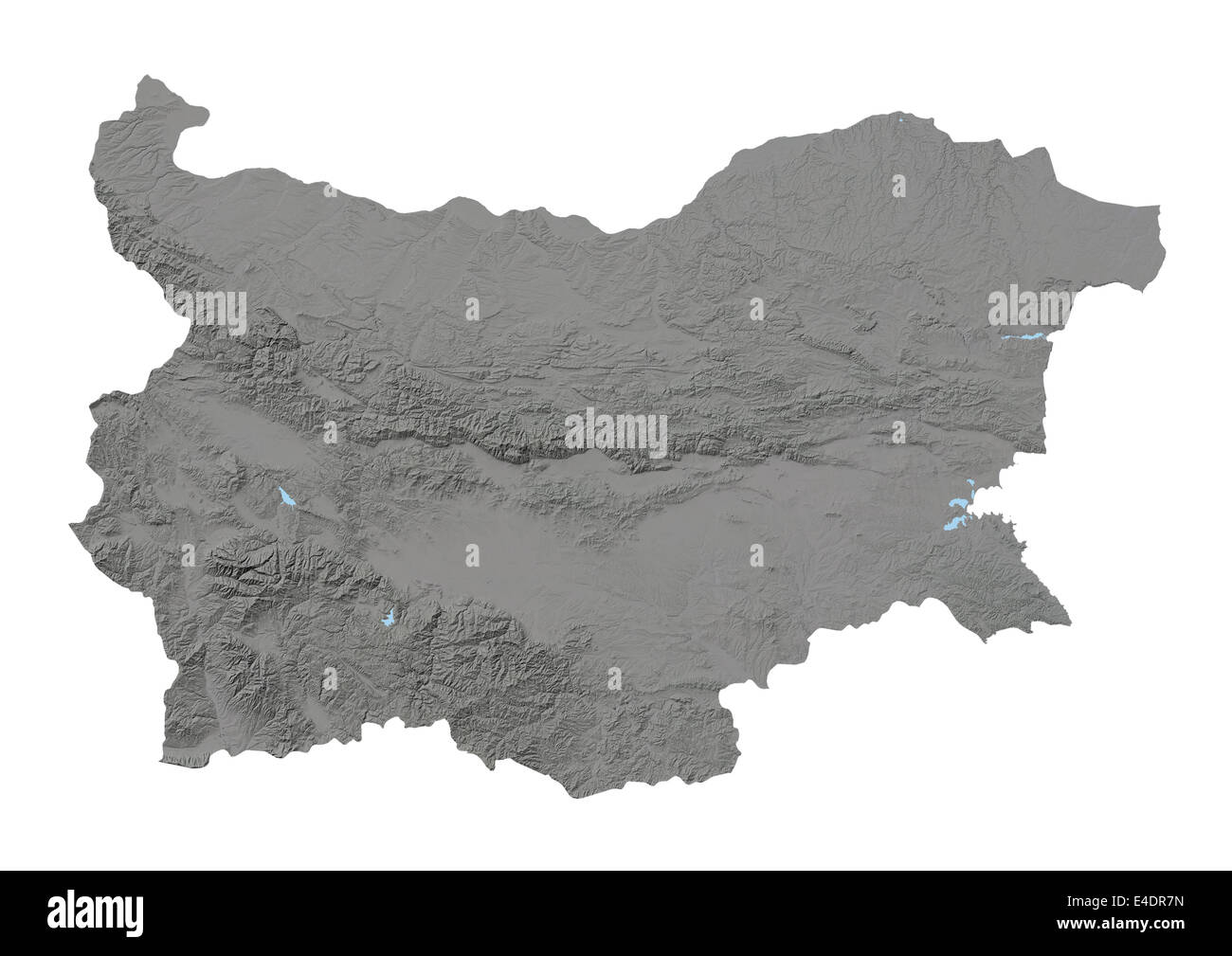 Bulgaria, Relief Map Stock Photo - Alamy