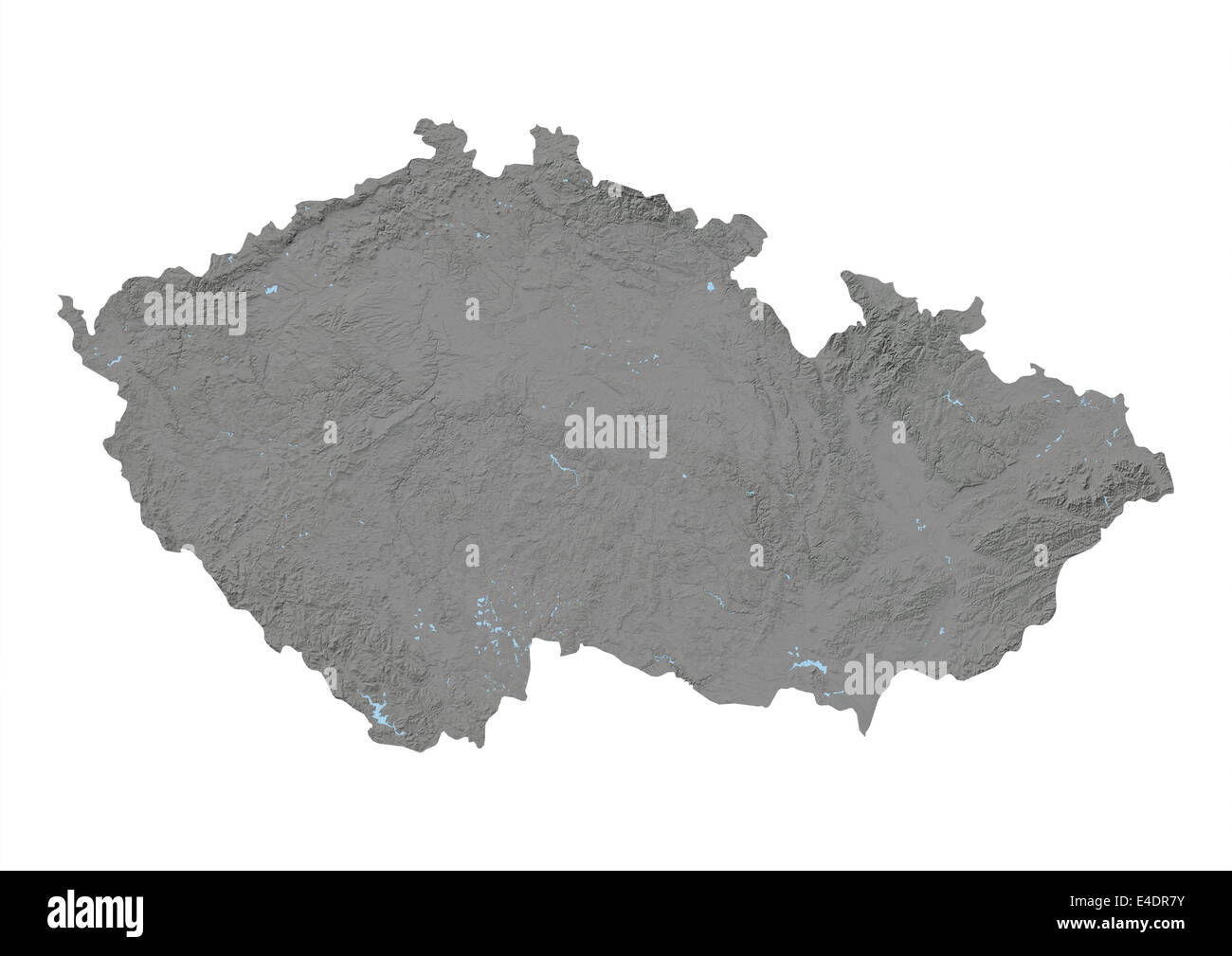 Czech Republic, Relief Map Stock Photo - Alamy