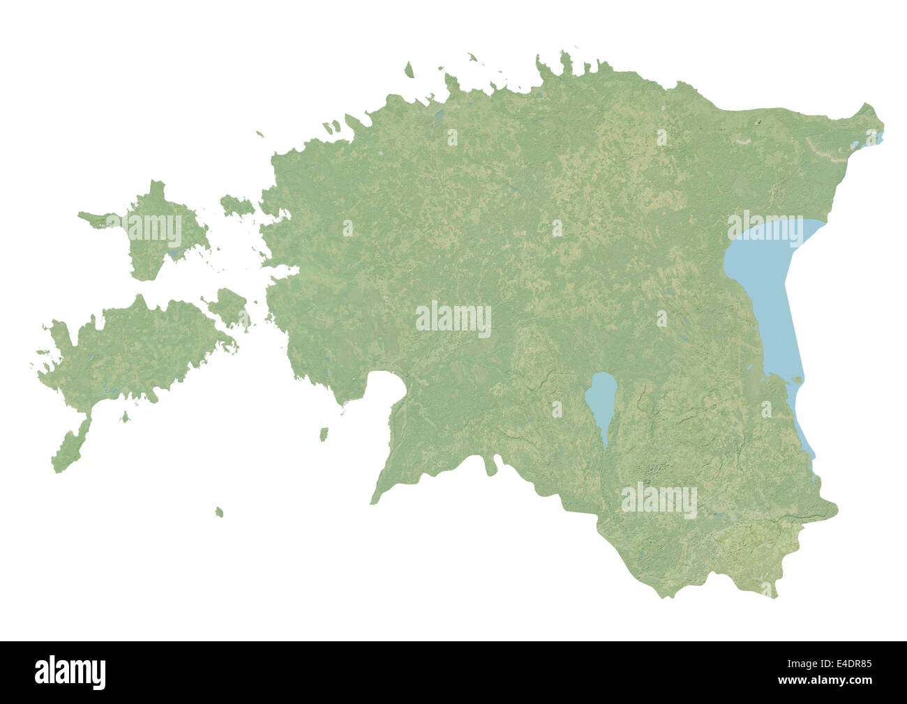 Estonia, Relief Map Stock Photo - Alamy