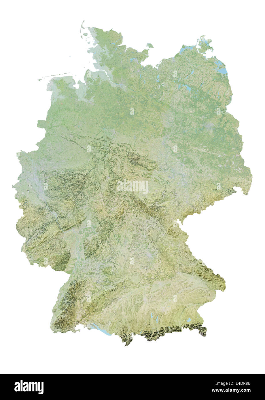 Germany, Relief Map Stock Photo - Alamy