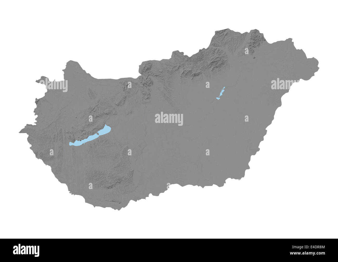 Hungary, Relief Map Stock Photo - Alamy