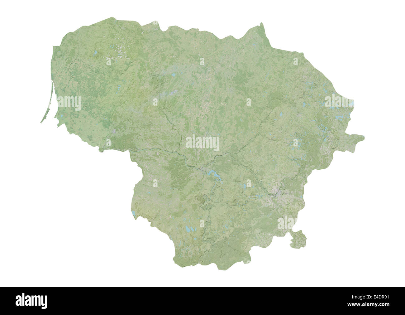 Lithuania, Relief Map Stock Photo - Alamy