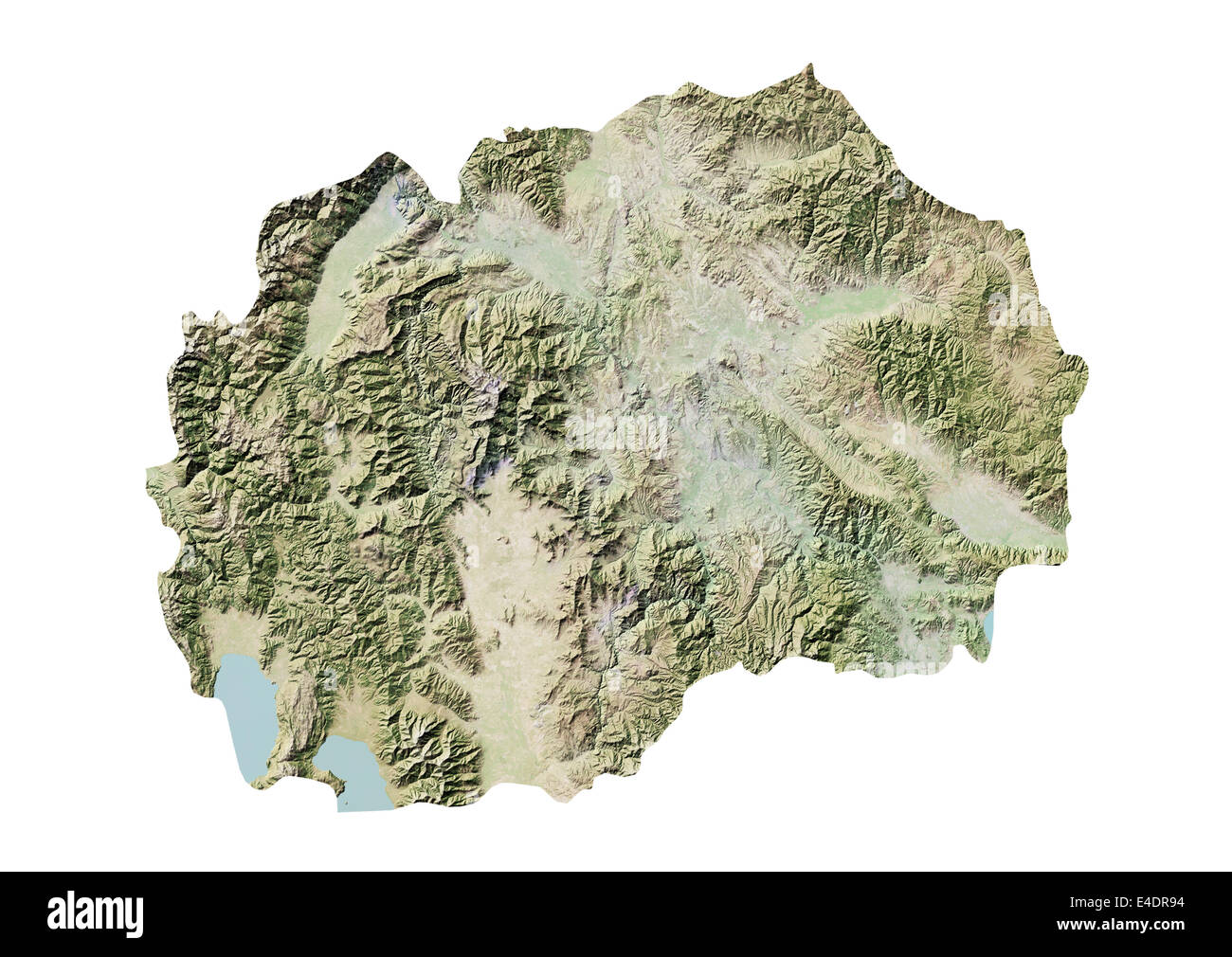 Macedonia, Relief Map Stock Photo - Alamy