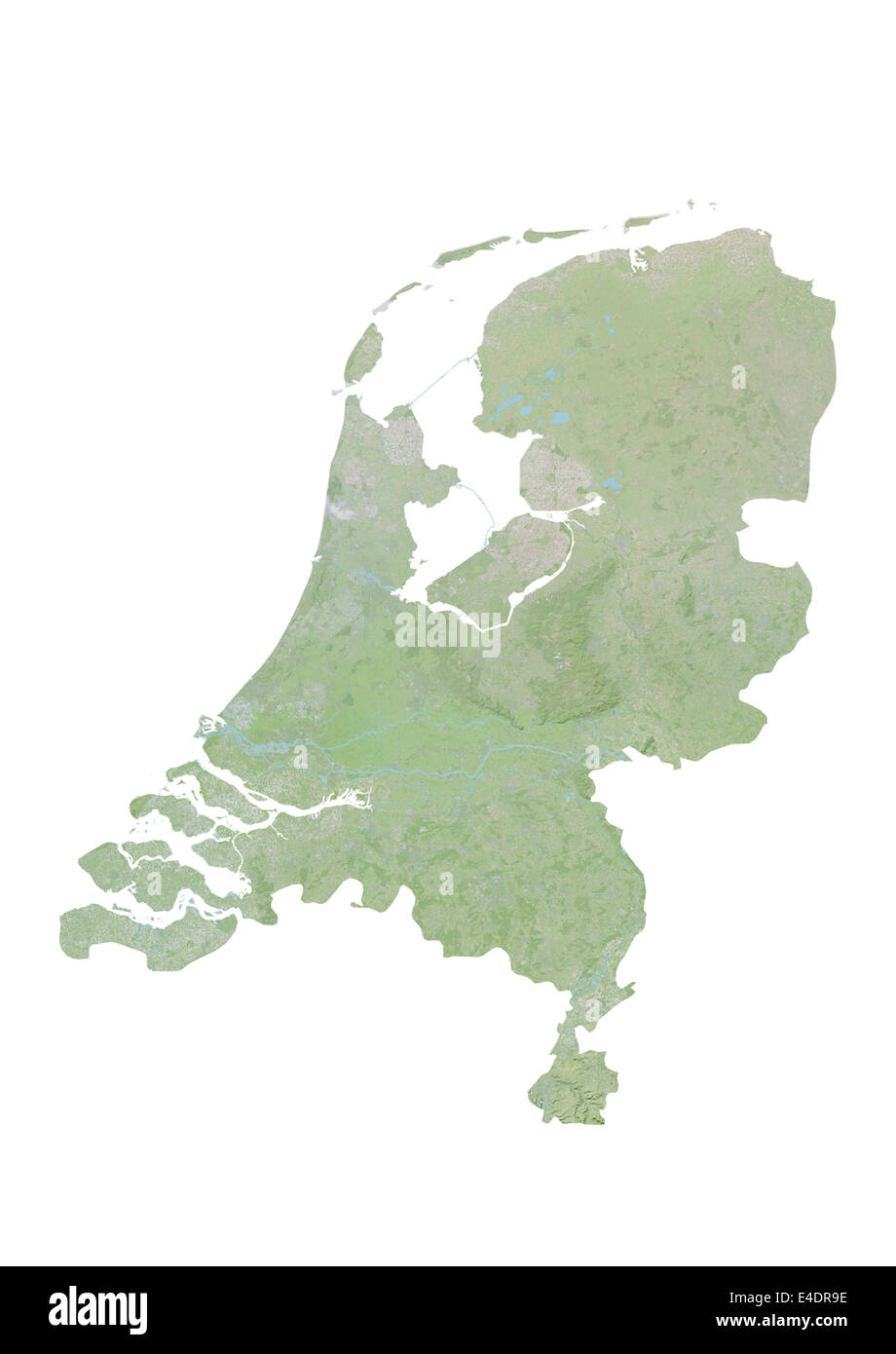 Netherlands, Relief Map Stock Photo - Alamy