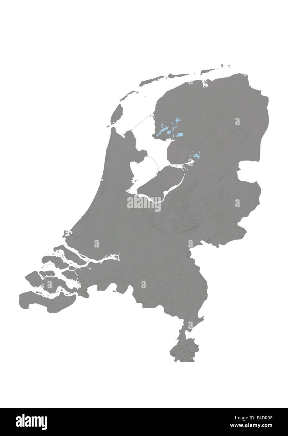 Netherlands, Relief Map Stock Photo - Alamy