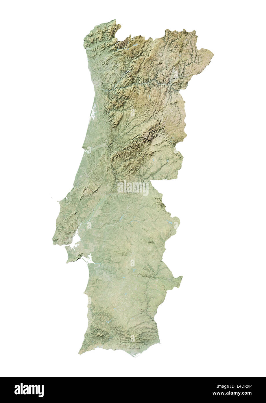 Portugal, Relief Map Stock Photo - Alamy