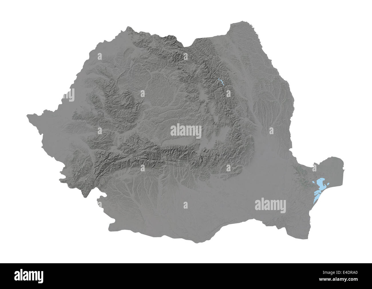 Romania, Relief Map Stock Photo - Alamy