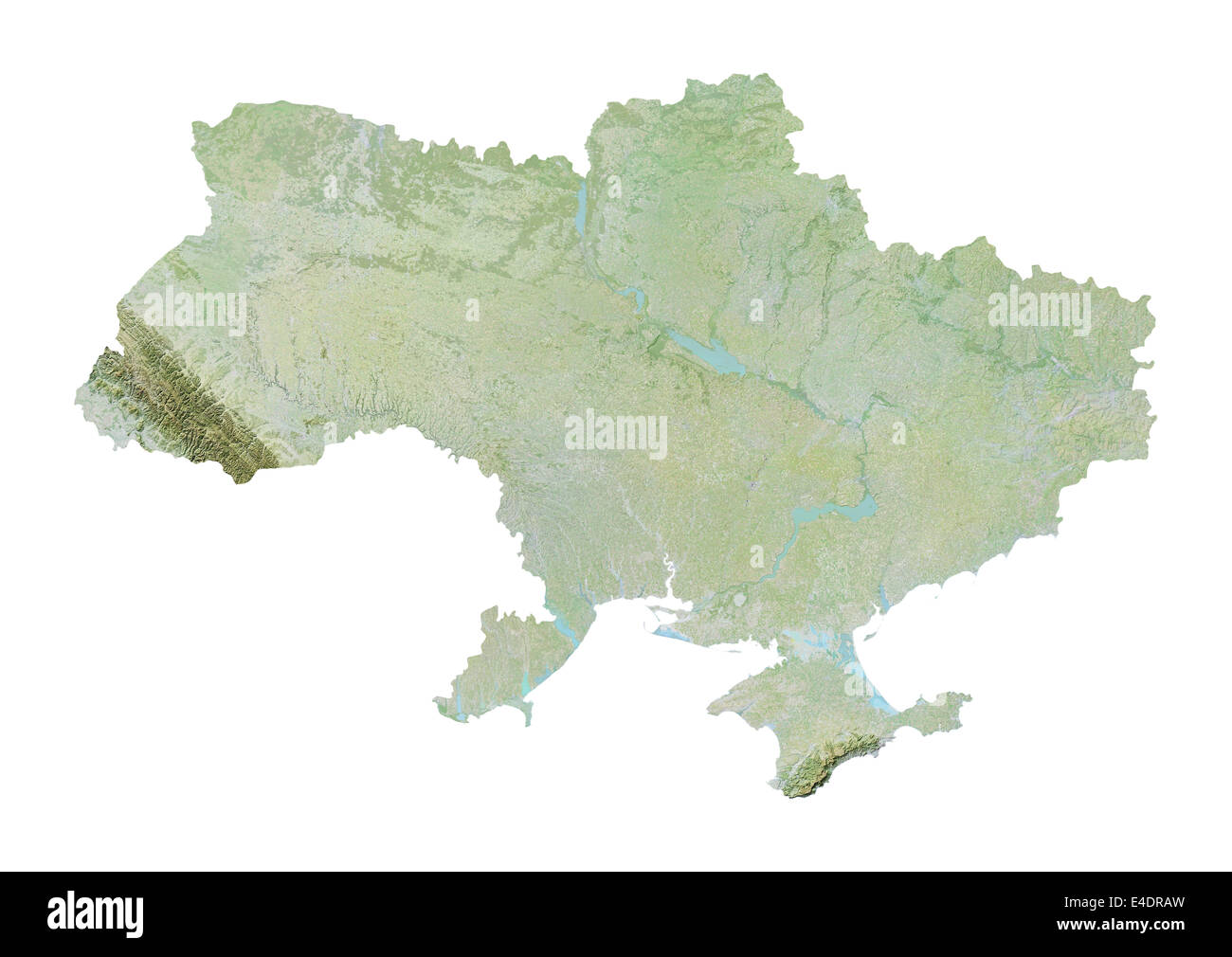 Ukraine relief map hi-res stock photography and images - Alamy