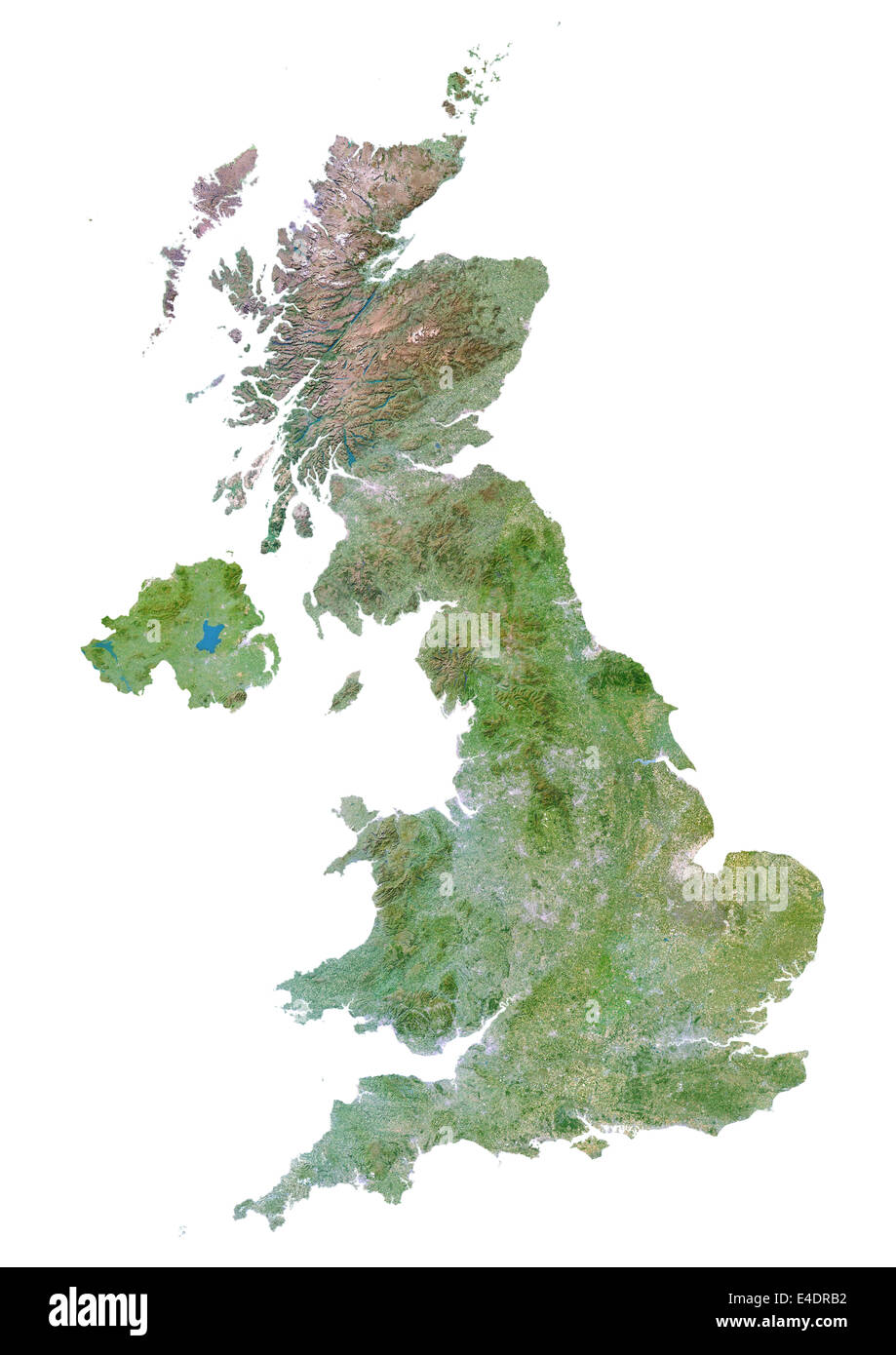 United Kingdom Map And Satellite Image West Midlands Region United