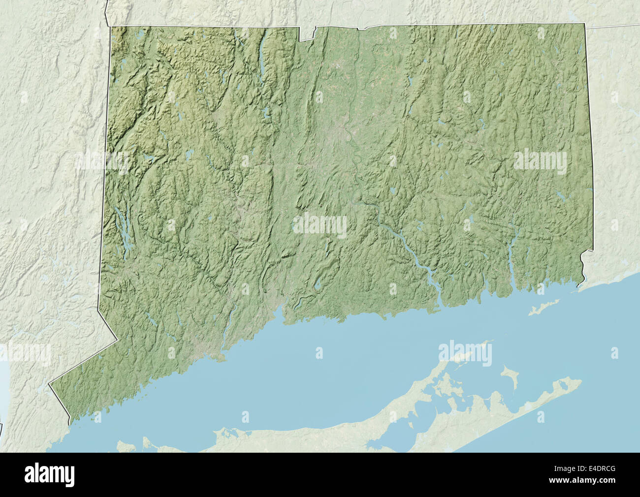 Connecticut map topography hi-res stock photography and images - Alamy
