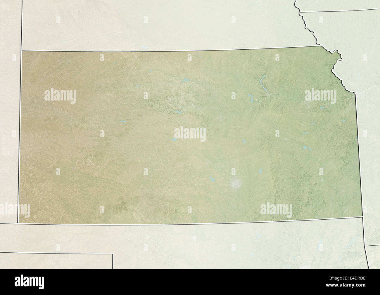 Physical map of kansas hi-res stock photography and images - Alamy