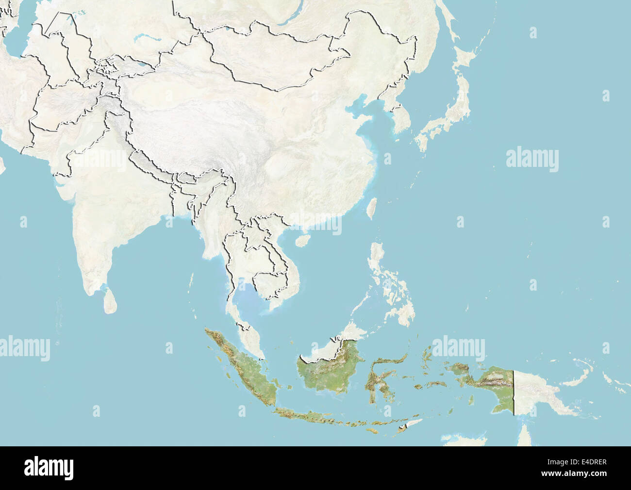 Indonesia, Relief Map Stock Photo - Alamy