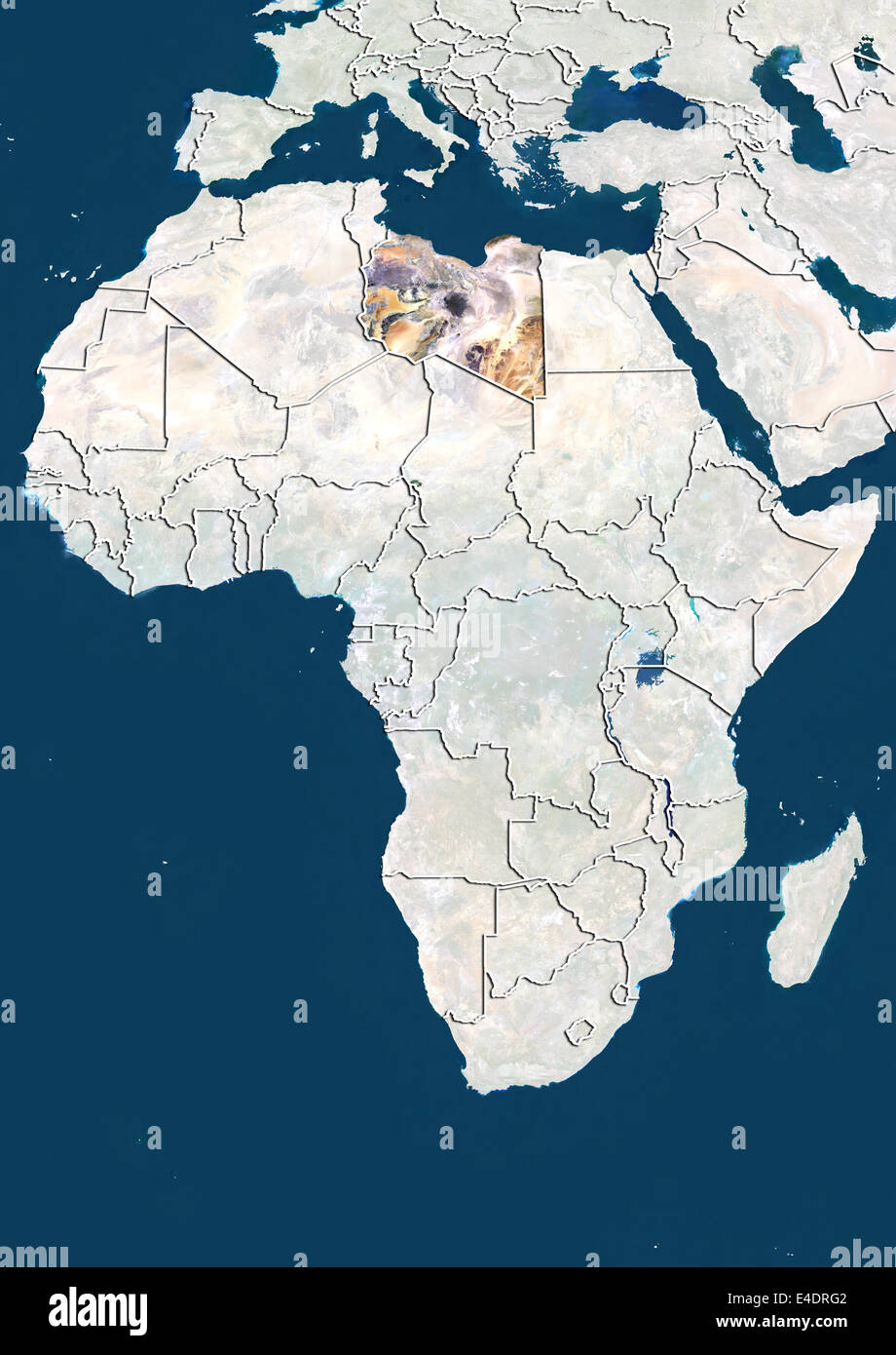 Libya, Satellite Image Stock Photo - Alamy