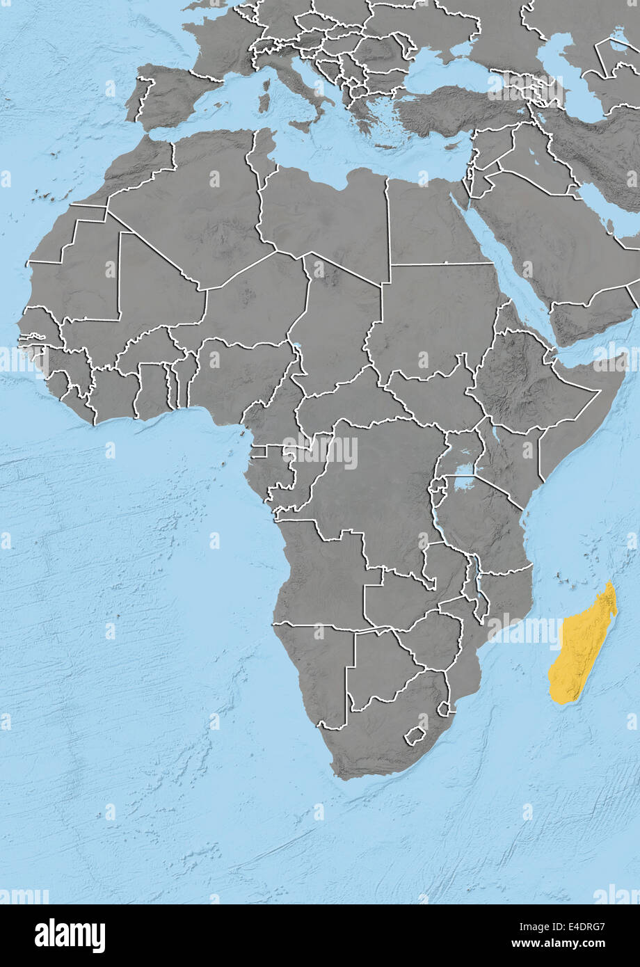 Madagascar relief map hi-res stock photography and images - Alamy