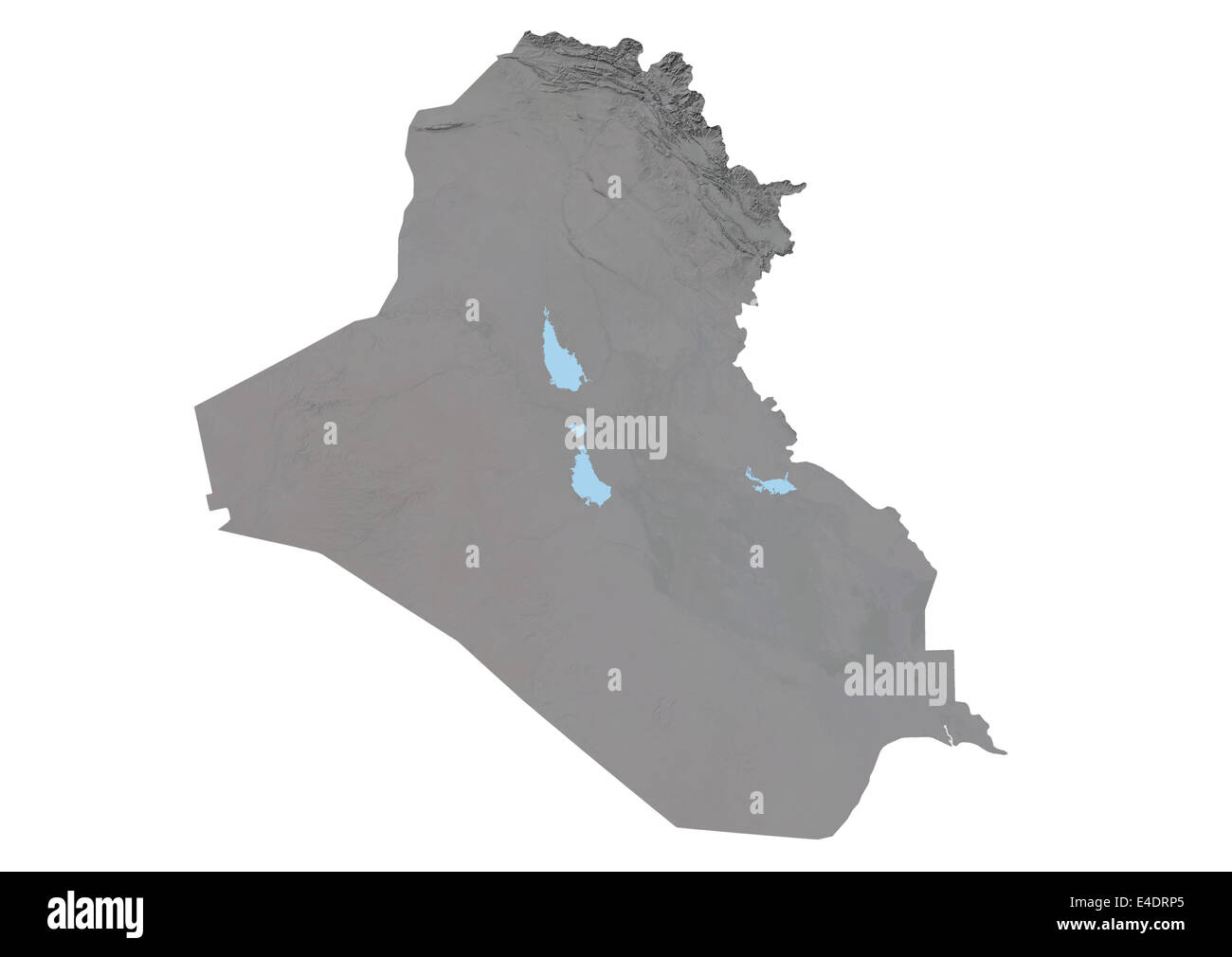 Iraq, Relief Map Stock Photo - Alamy