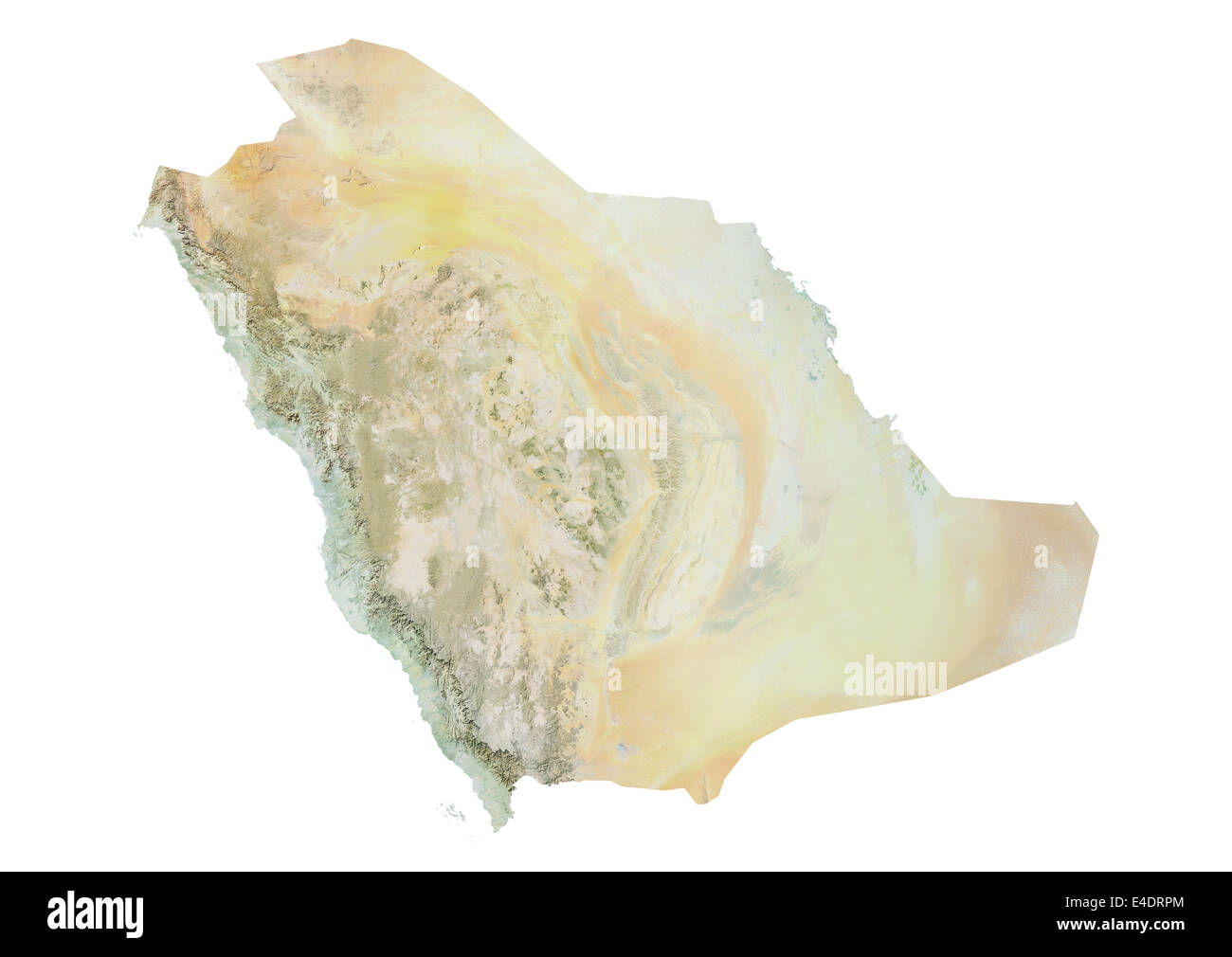 Saudi Arabia, Relief Map Stock Photo - Alamy