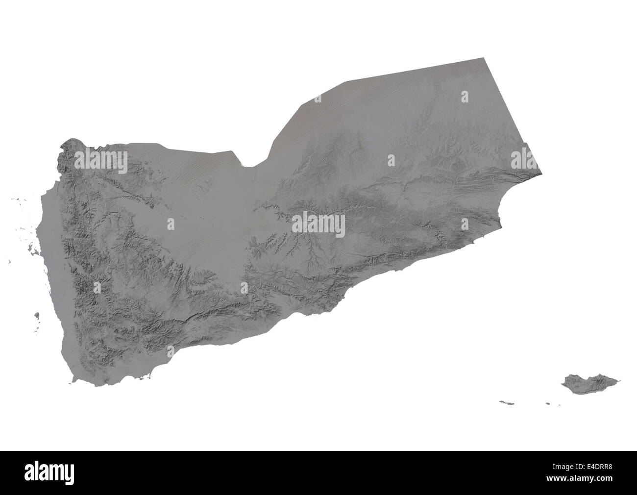 Yemen, Relief Map Stock Photo - Alamy